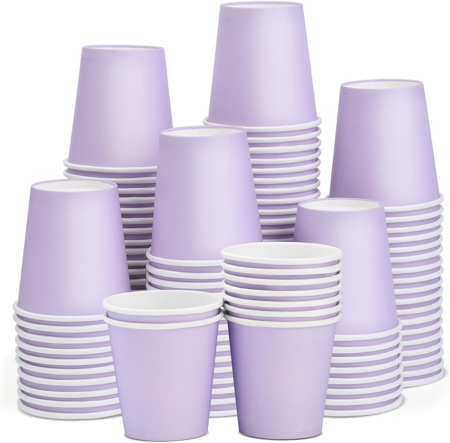 100 Pack 3 oz Paper Cups, Small Disposable Cups for Mouthwash, Water ...
