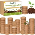 100 Pack 30mm Organic Coco Coir Seed Starter Pellets, Compressed ...