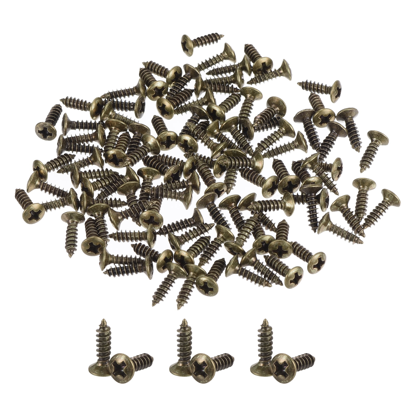 100 Pack 3MM Electric Guitar Bass Pickguard Screws Scratch Plate ...
