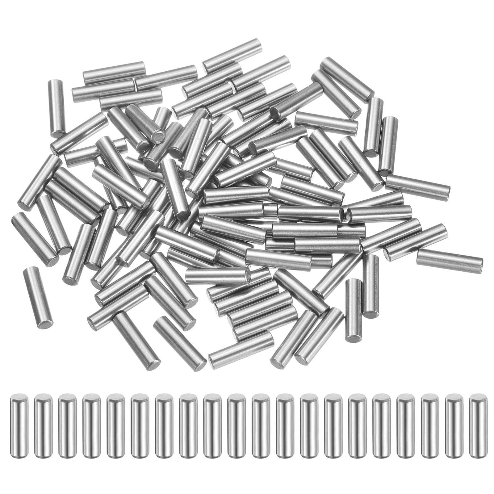 100 Pack 3mm x 14mm Dowel Pins Bearing Steel Cylindrical Dowel Pins ...