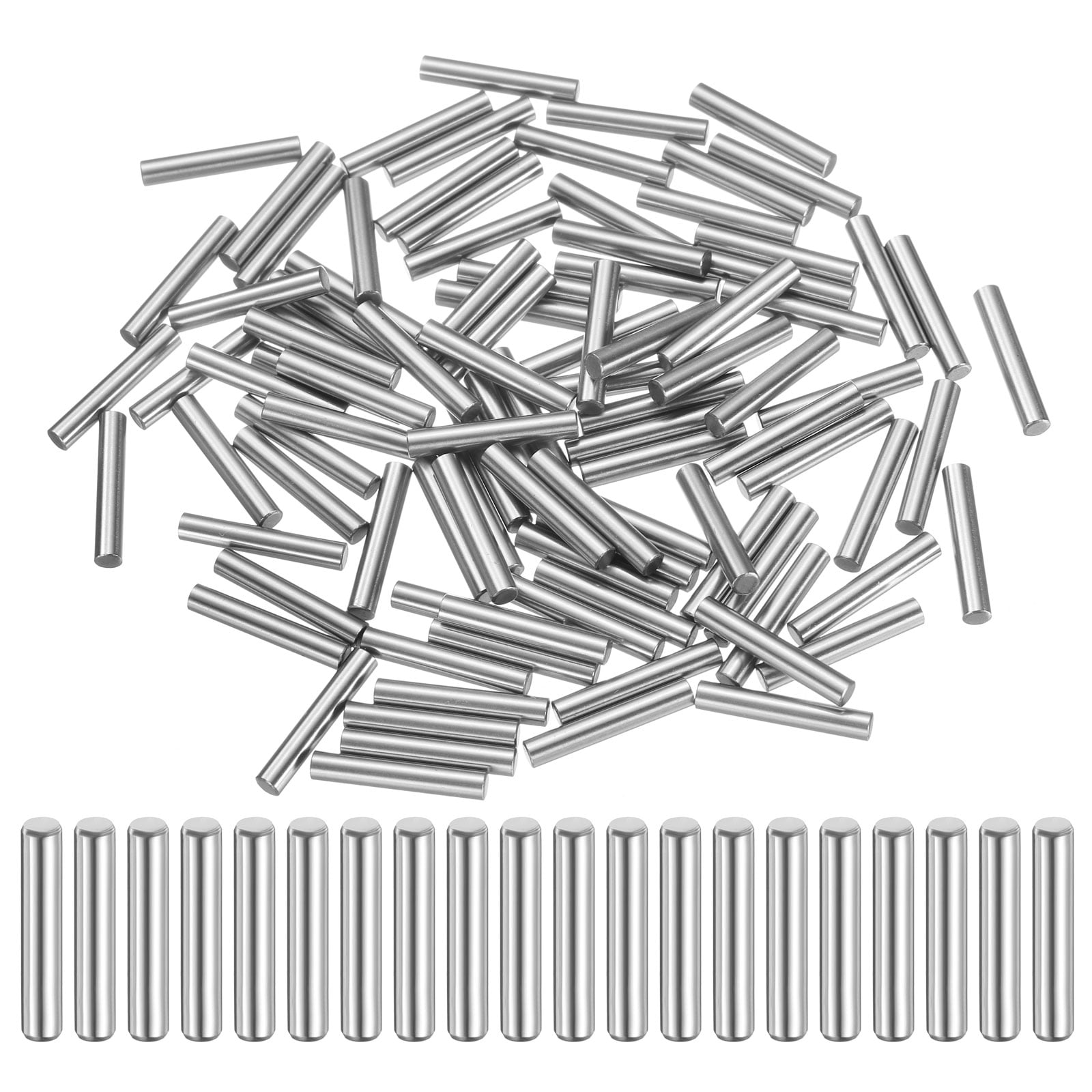 100 Pack 3mm x 18mm Dowel Pins Bearing Steel Cylindrical Dowel Pins ...