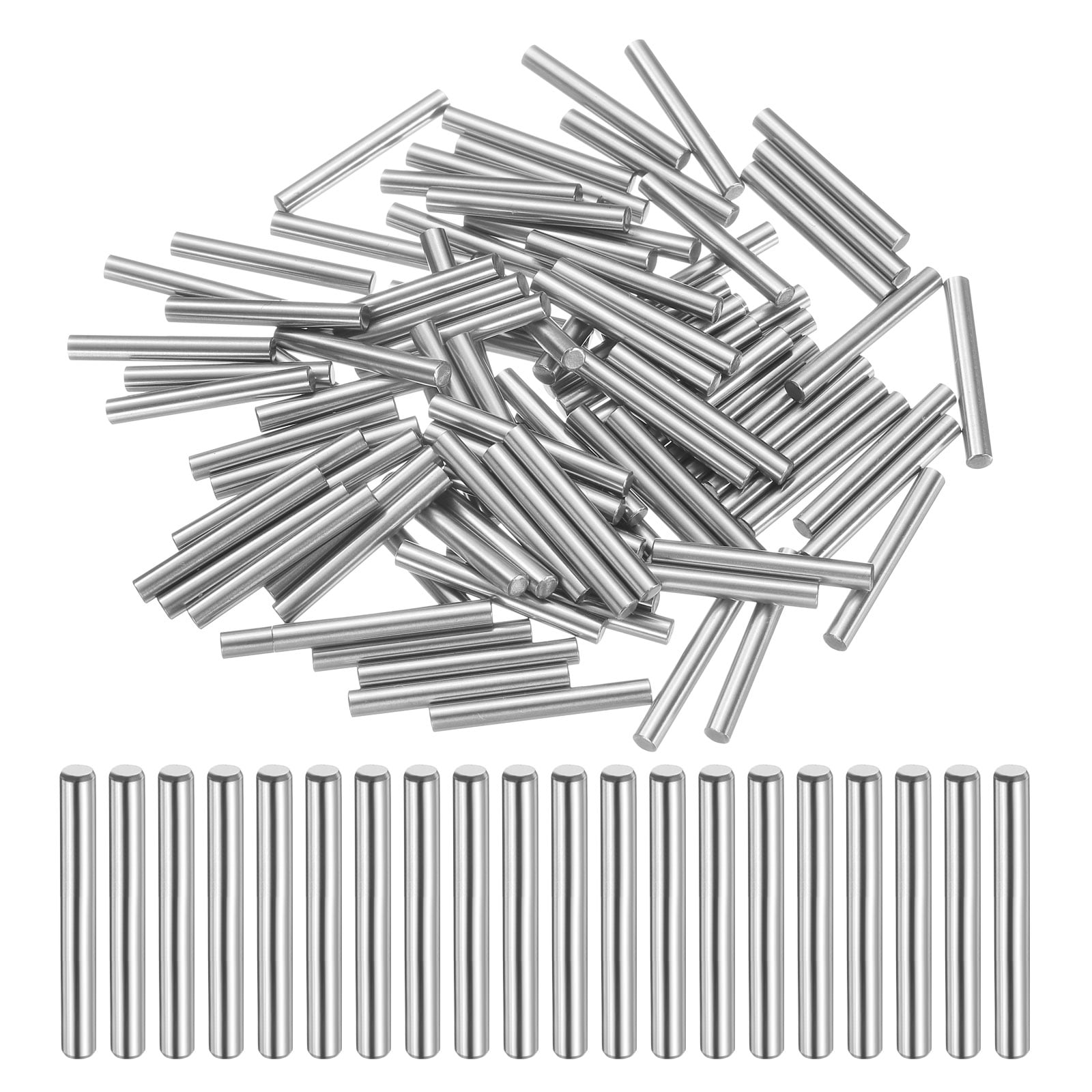 100 Pack 3mm x 25mm Dowel Pins Bearing Steel Cylindrical Dowel Pins ...