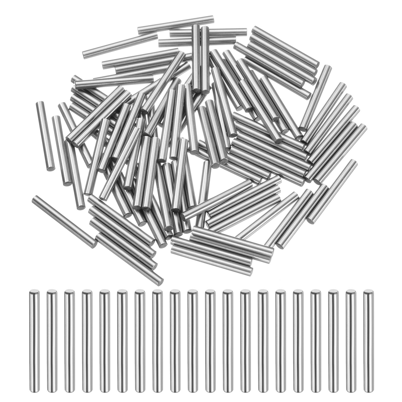 100 Pack 3mm x 27mm Dowel Pins Bearing Steel Cylindrical Dowel Pins ...
