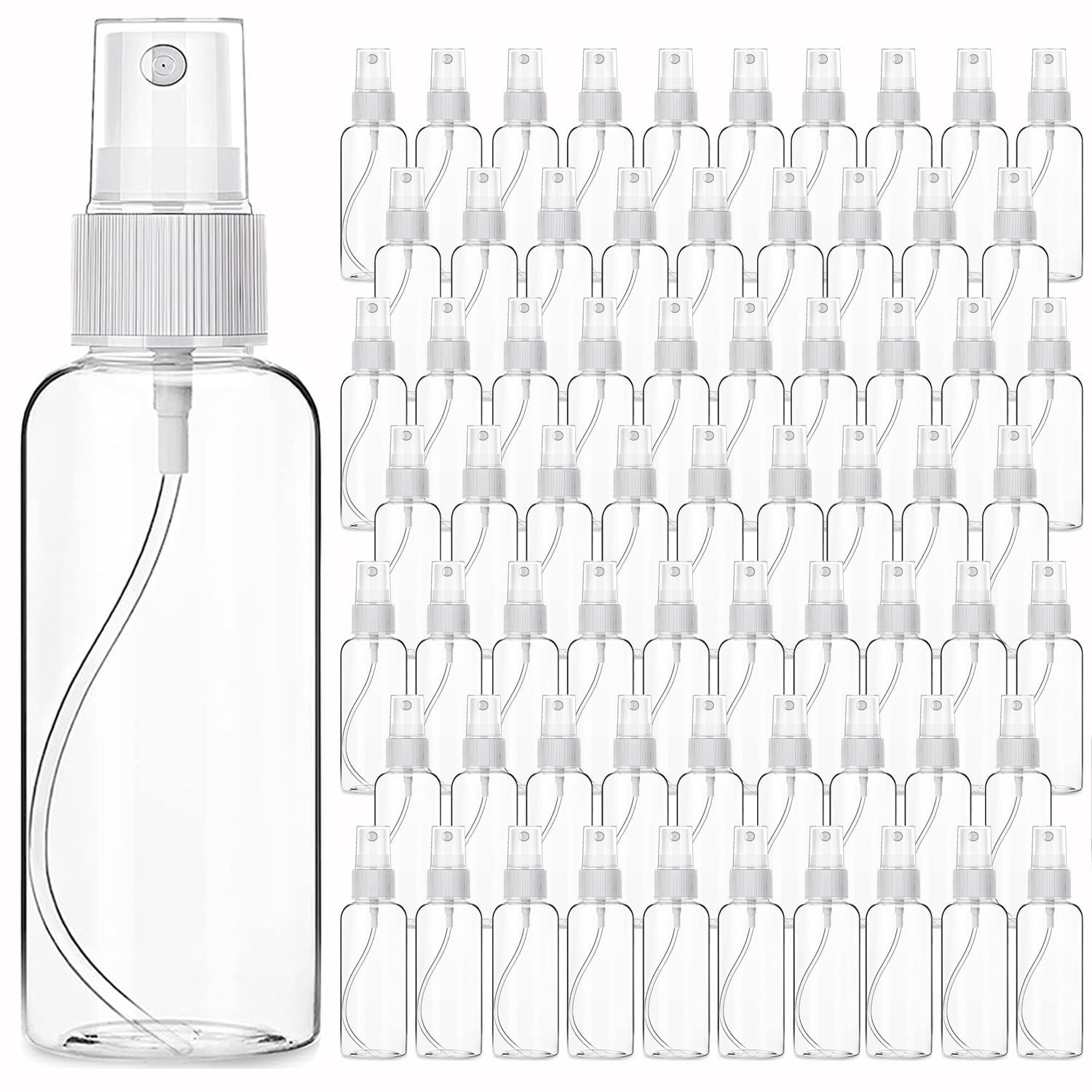 100-Pack 3oz Small Mini Water Spray Bottle, Plastic Clear Liquid ...