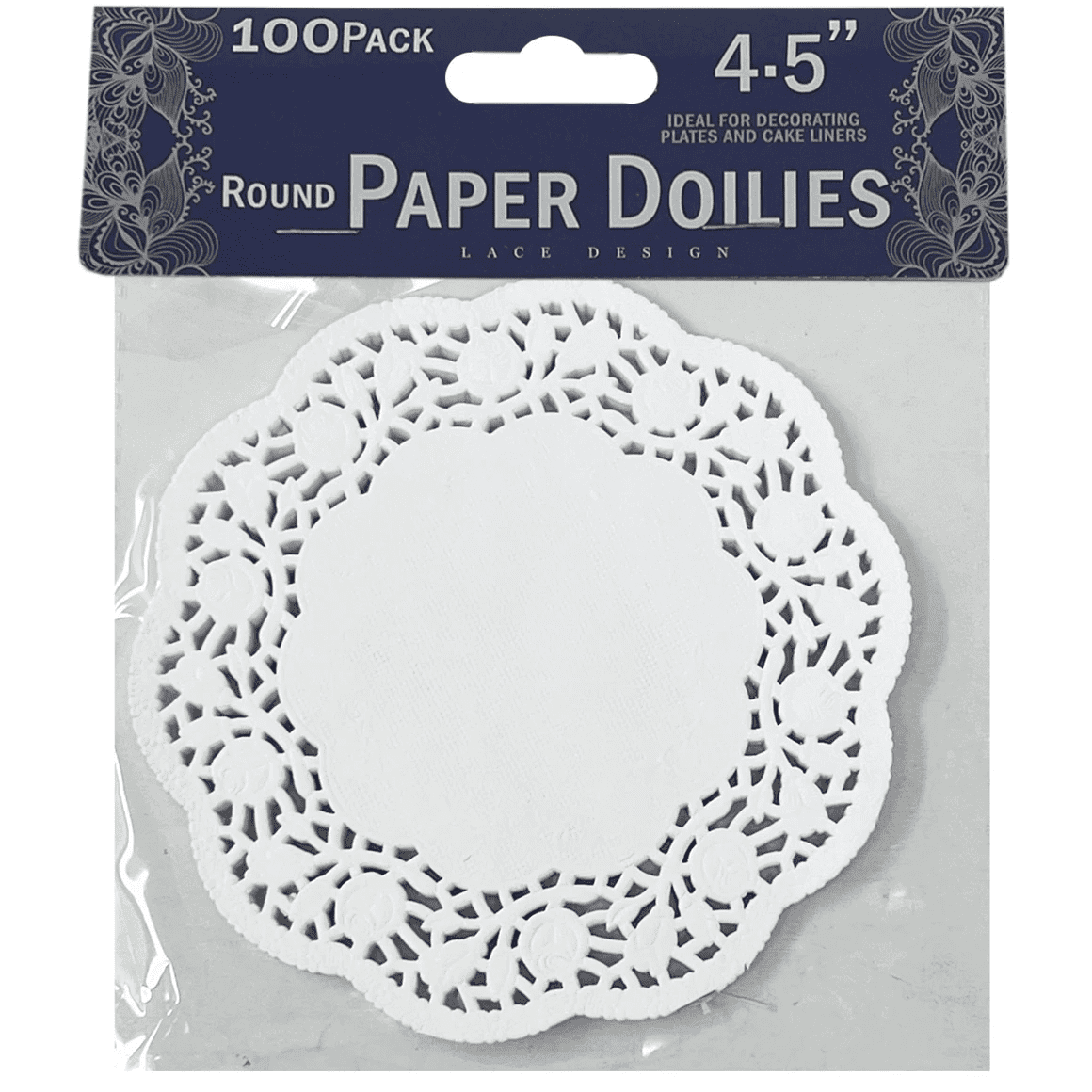 100 Pack 4.5 in Round Paper Doilies, Lace Paper Doilies for Cakes ...