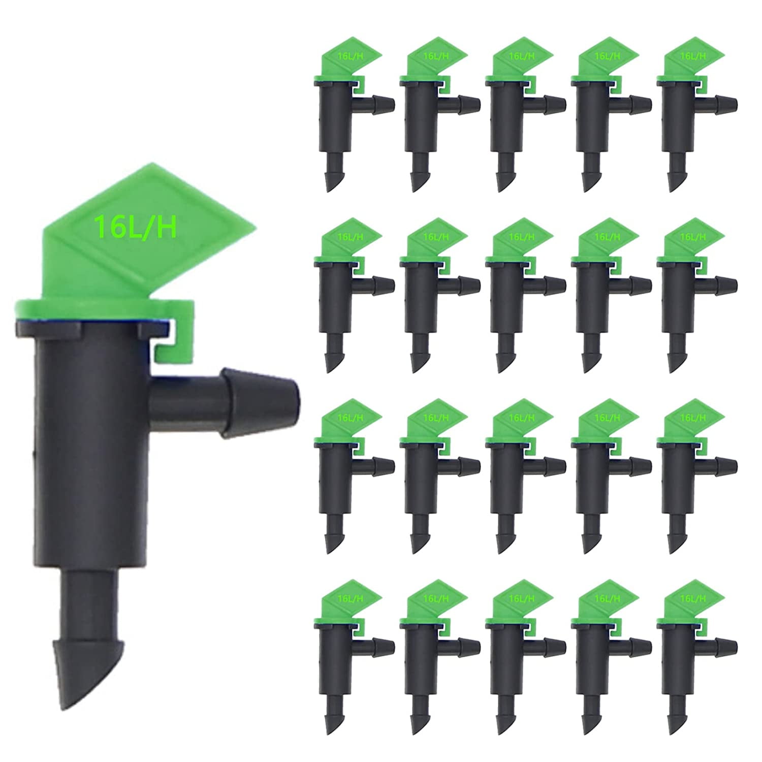 100 Pack 4 GPH Flag Irrigation Dripper Emitter 16L/H Garden Irrigation ...
