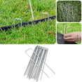 100-Pack 4" Heavy Duty Landscape Staples 9 Gauge, Bulk U-Shaped Steel ...