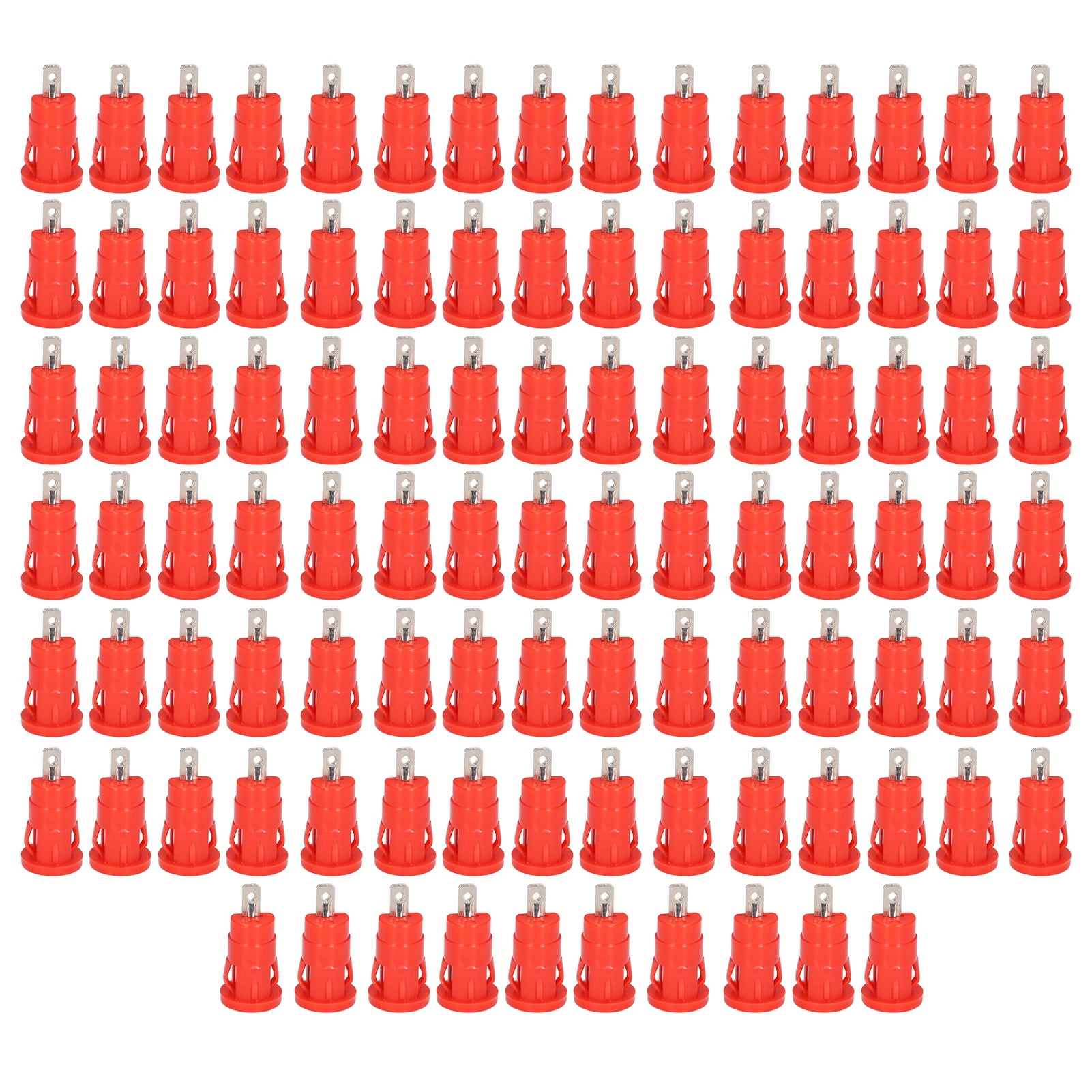 100-Pack 4mm Banana Jack Socket Terminal Connectors - Safety Ring ...