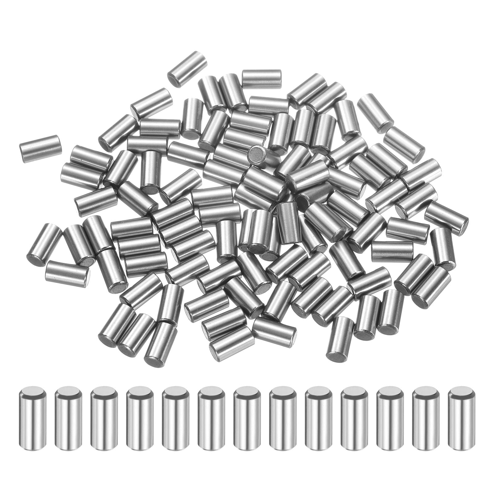 100 Pack 4mm x 12mm Dowel Pins Bearing Steel Cylindrical Dowel Pins ...