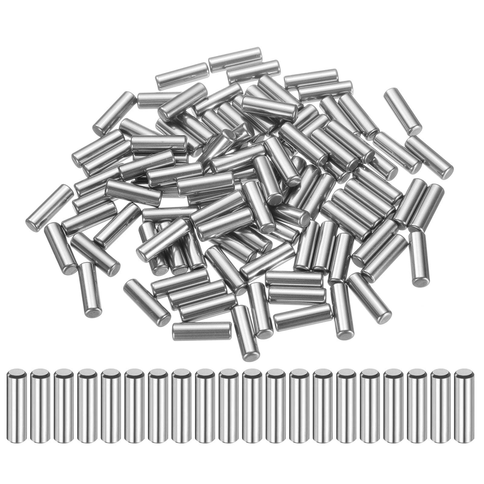 100 Pack 4mm x 15mm Dowel Pins Bearing Steel Cylindrical Dowel Pins ...