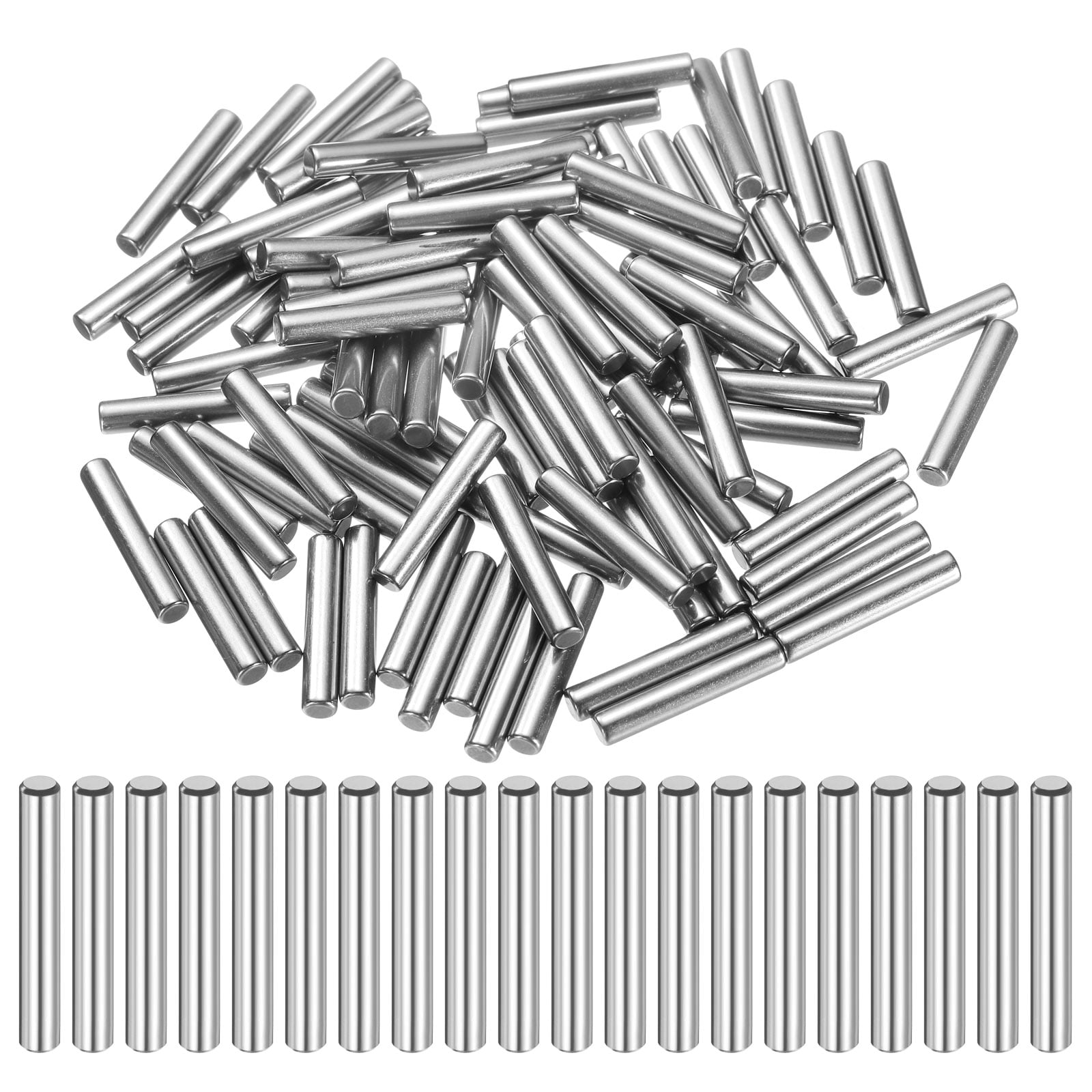 100 Pack 4mm x 22mm Dowel Pins Bearing Steel Cylindrical Dowel Pins ...