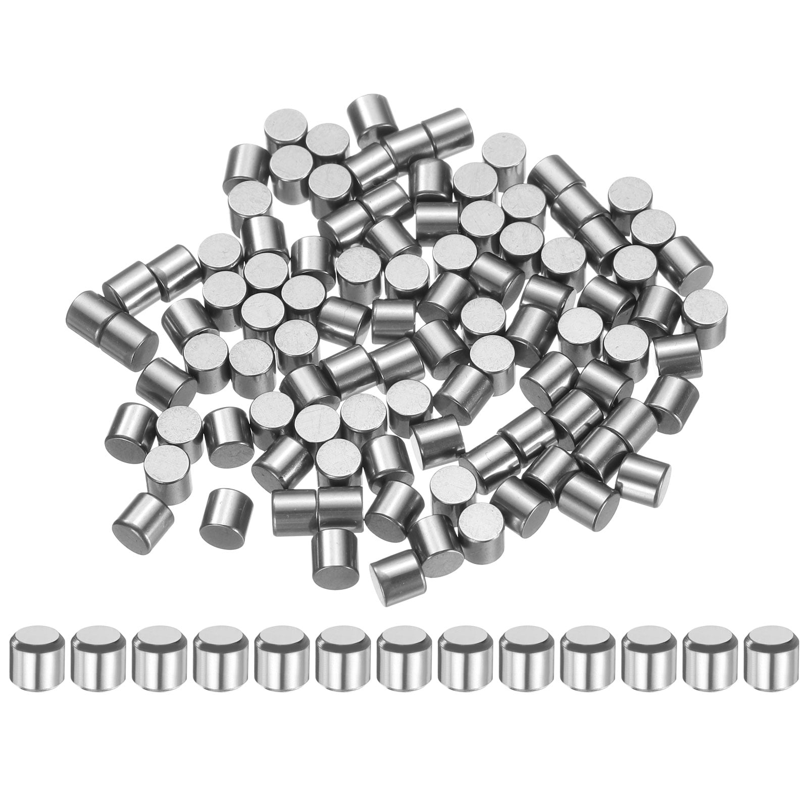 100 Pack 4mm x 4mm Dowel Pins Bearing Steel Cylindrical Dowel Pins ...