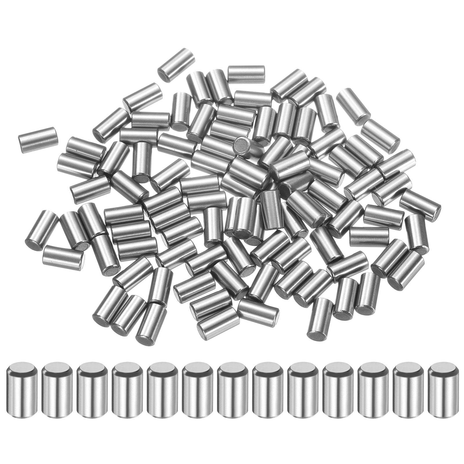 100 Pack 4mm x 6mm Dowel Pins Bearing Steel Cylindrical Dowel Pins ...