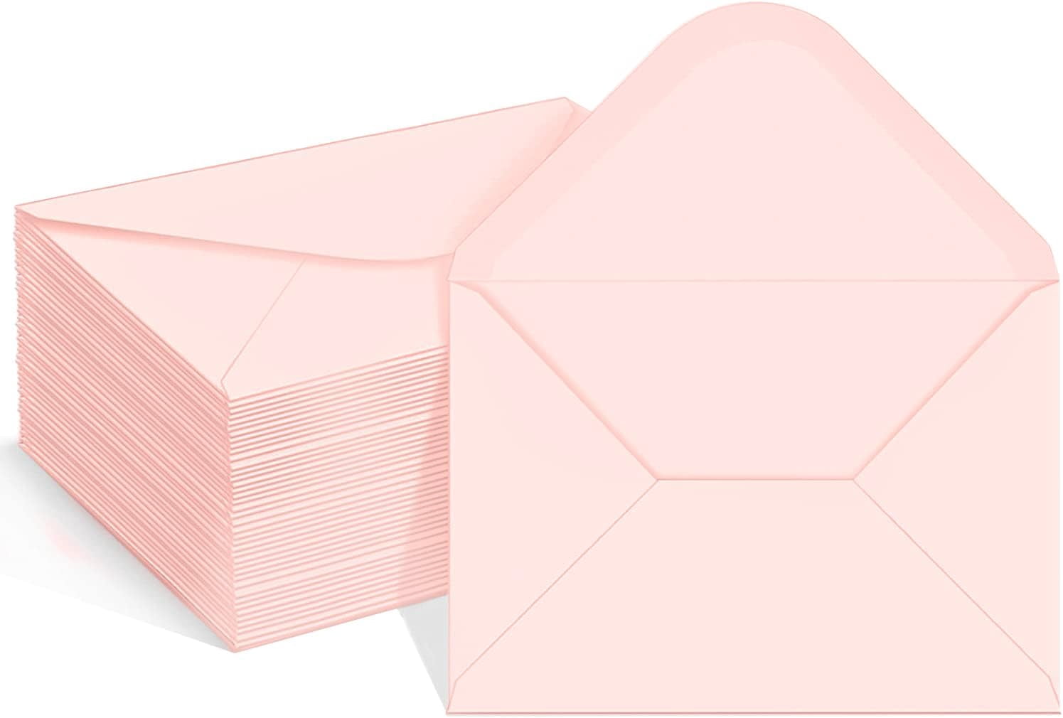 100 Pack 4x6 Envelopes for invitations, Pink A6 Envelope, Photo ...
