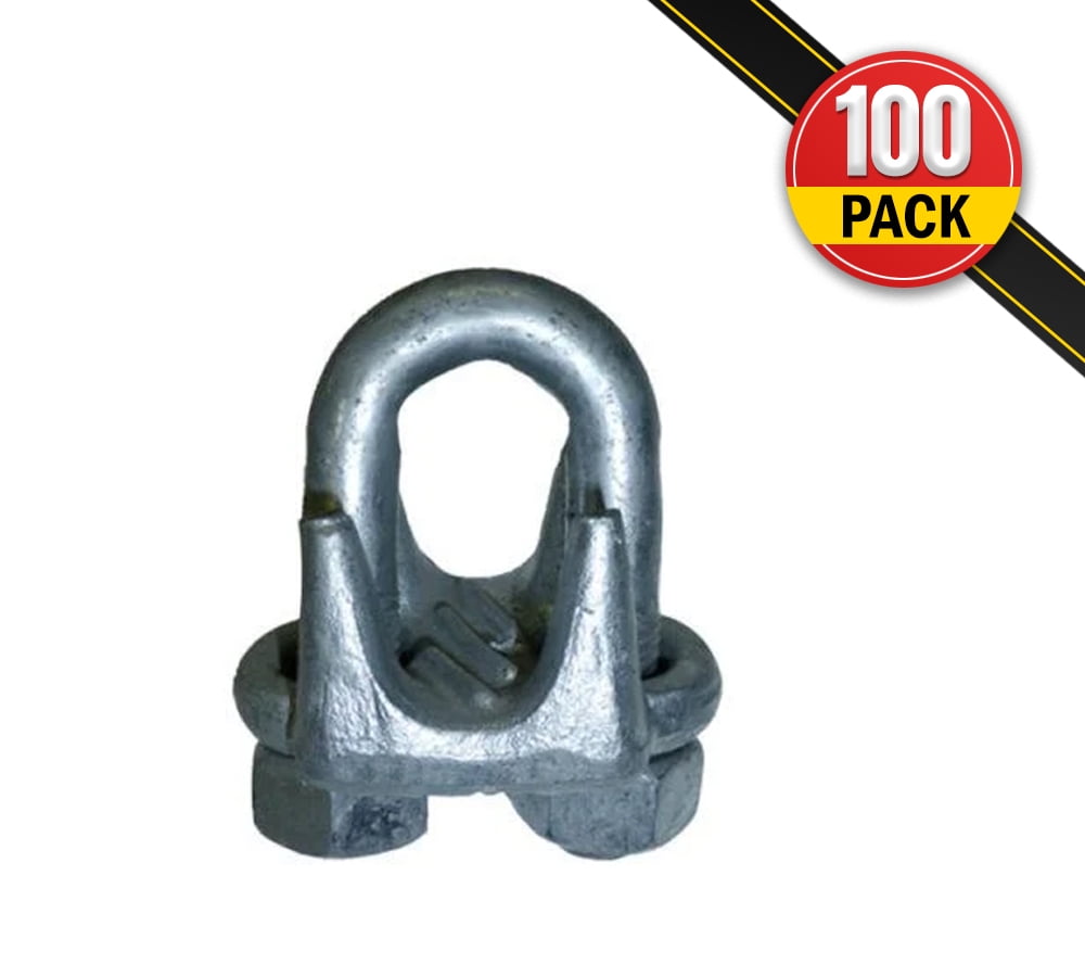 (100 Pack)5/16" Forged Wire Rope Clamp for Stainless Steel Wire Rope ...