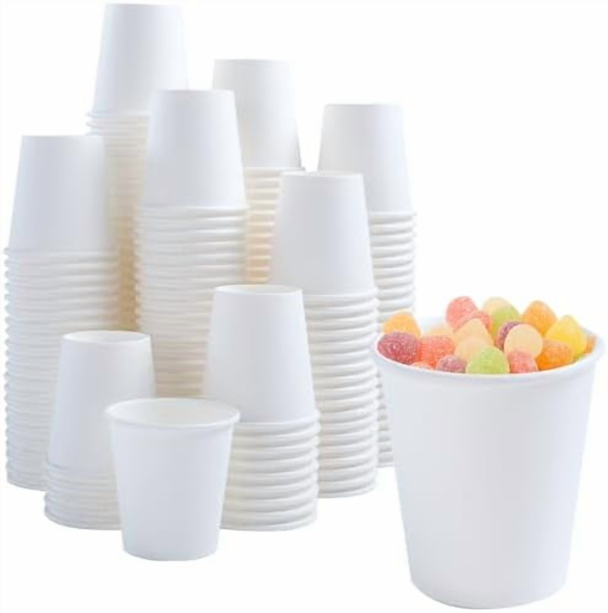 100 Pack 5 oz Paper Cups, Disposable Small Bathroom Cups 5oz, Mini ...