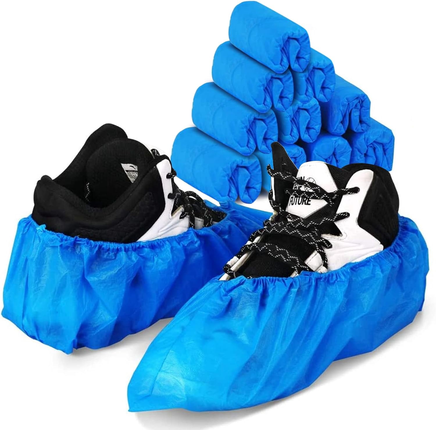 100 Pack 50 Pairs Disposable Shoe Covers Boot Cover Waterproof, Dust ...