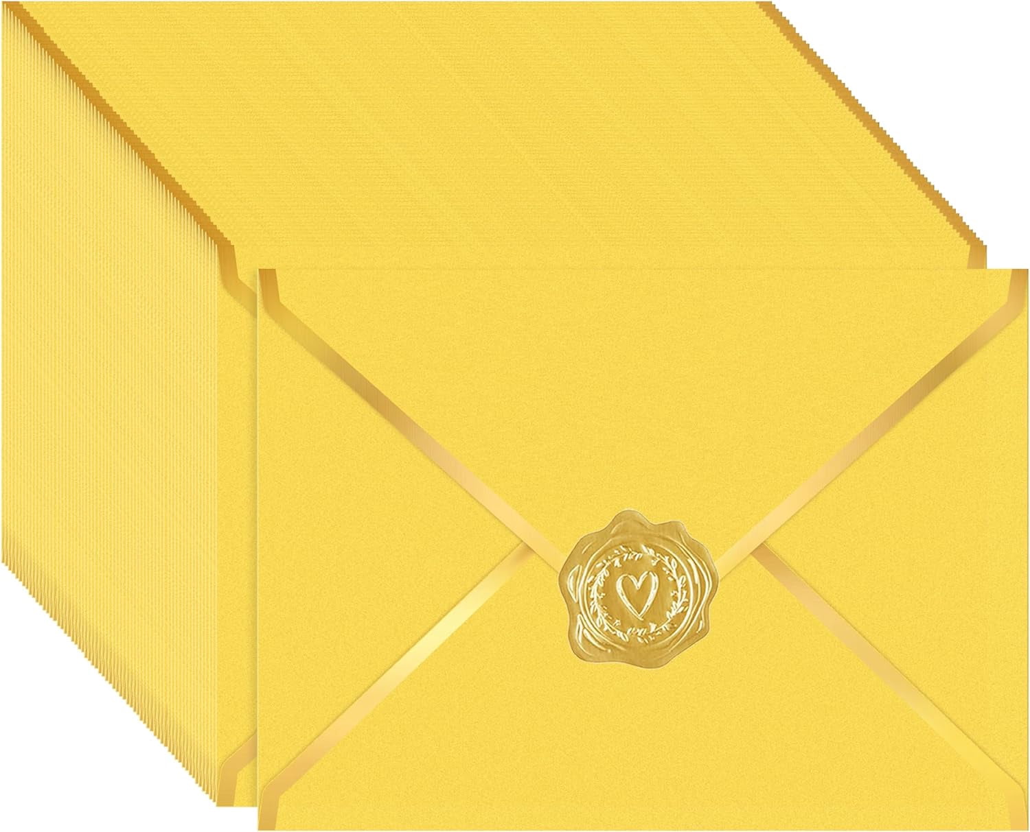 100 Pack 5x7 A7 Envelopes for Invitations, 250g Pearl Cardstock 4x6 ...
