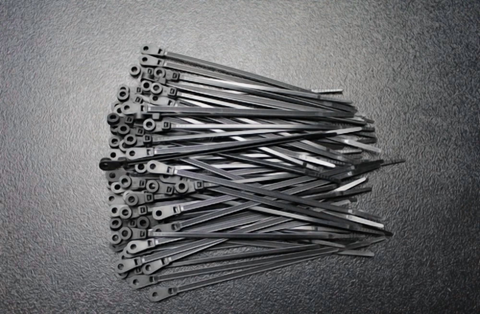 100 Pack 6 Inch Mounting Hole Zip Ties Nylon Black Nail Screw Wire ...
