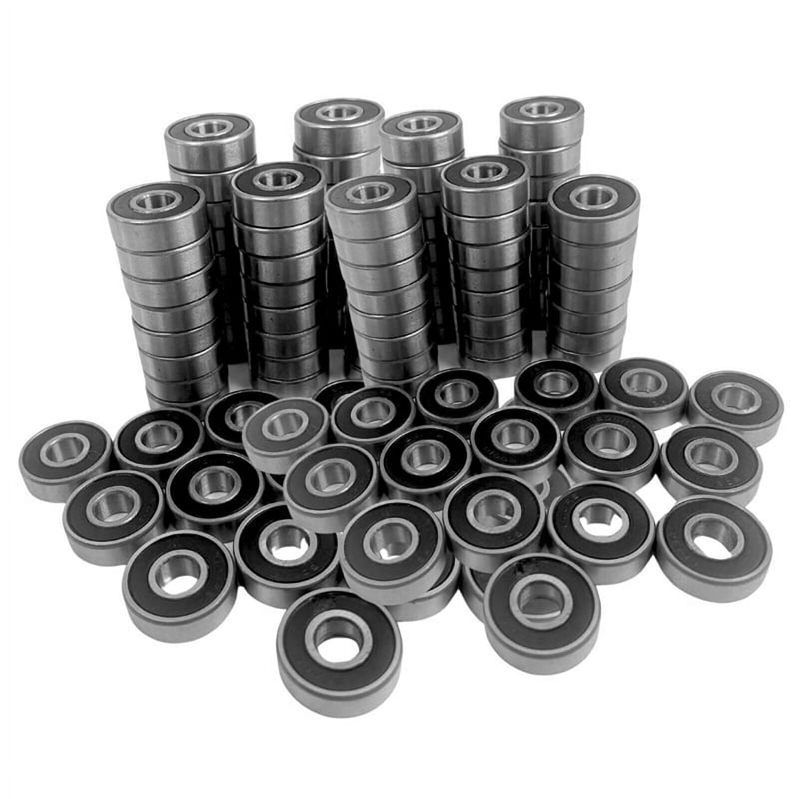 100 Pack 608 Bearings, 8x22x7mm Ball Bearing Grease Seal Assembly ...