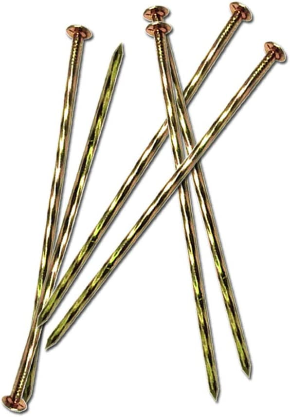 100 Pack - 8" Solid Galvanized Non-Rust Metal Garden Stakes, Spiral ...