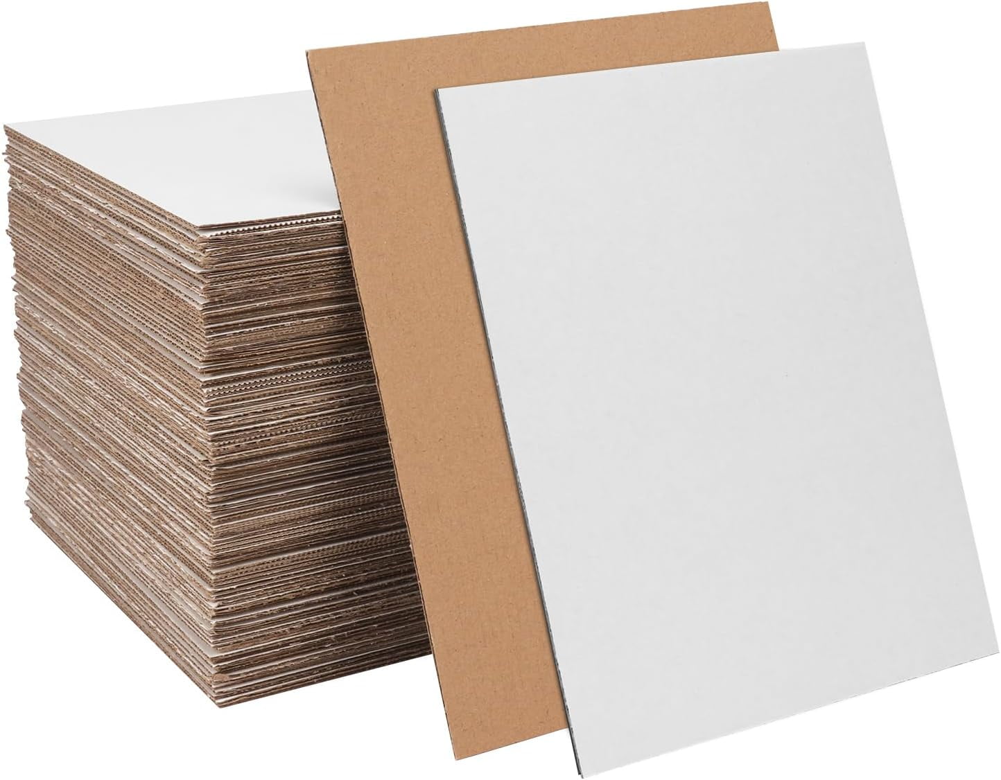 100 Pack 8"x 10" Corrugated Cardboard Sheets, Flat Cardboard Layer Pads ...