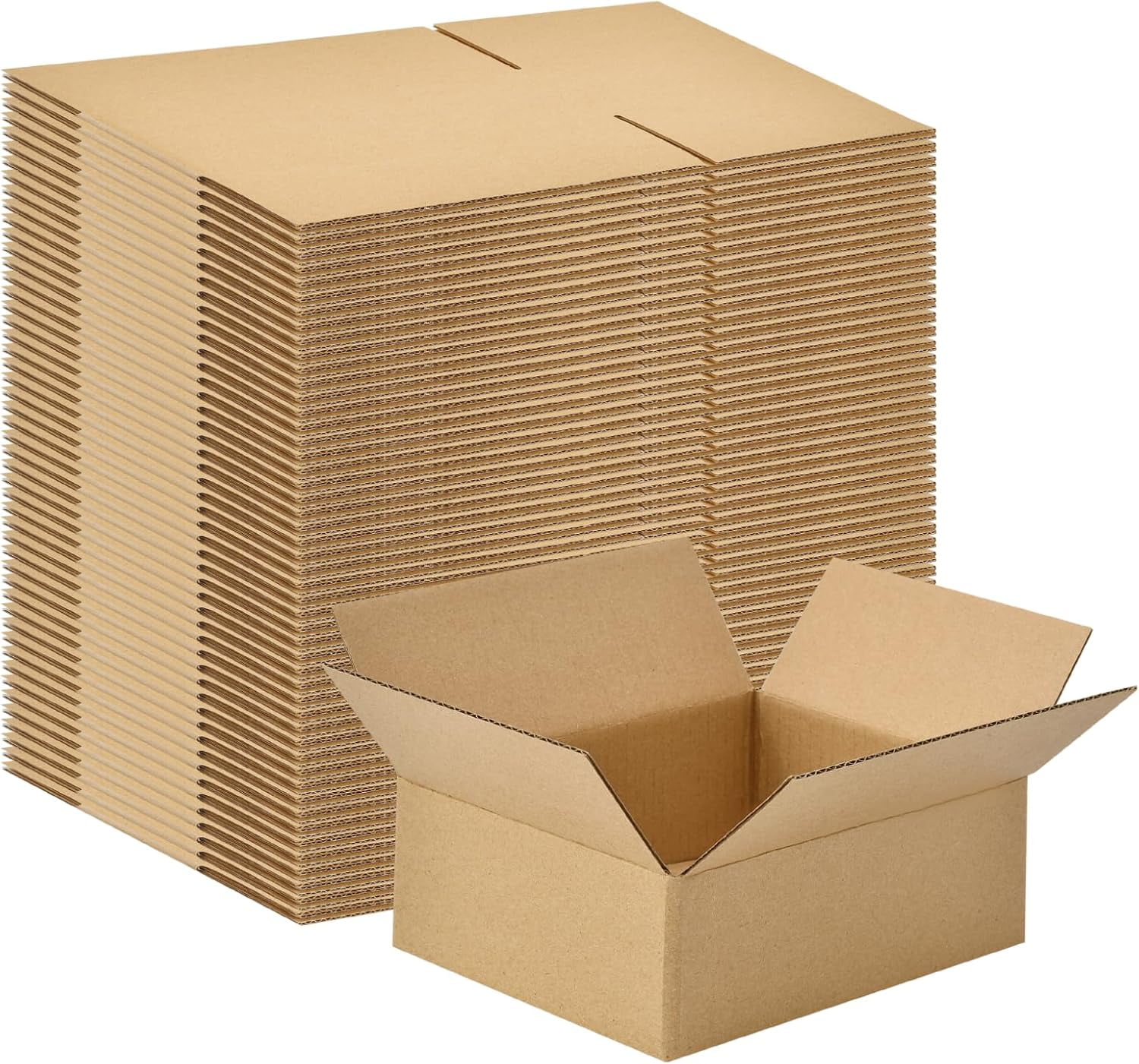 100-Pack 8x6x4" 6x4x4" 6x4x2" 4x4x4" Corrugated Cardboard Shipping ...