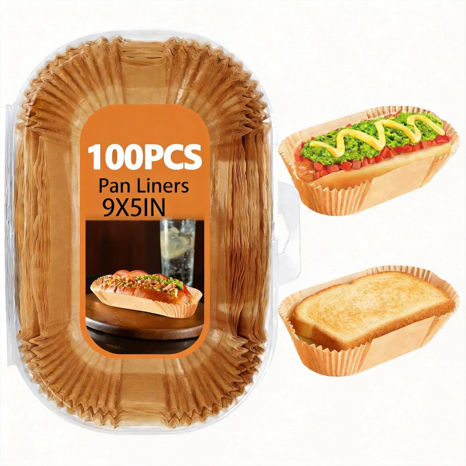 100 Pack 9x5 Inch Loaf Pan Liners, Non-Stick Cake Baking Sheets ...