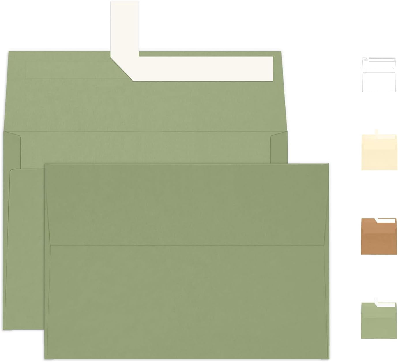 100 Pack A4 Sage Green Envelopes 4x6, 4.25 x 6.25 Printable Greeting ...