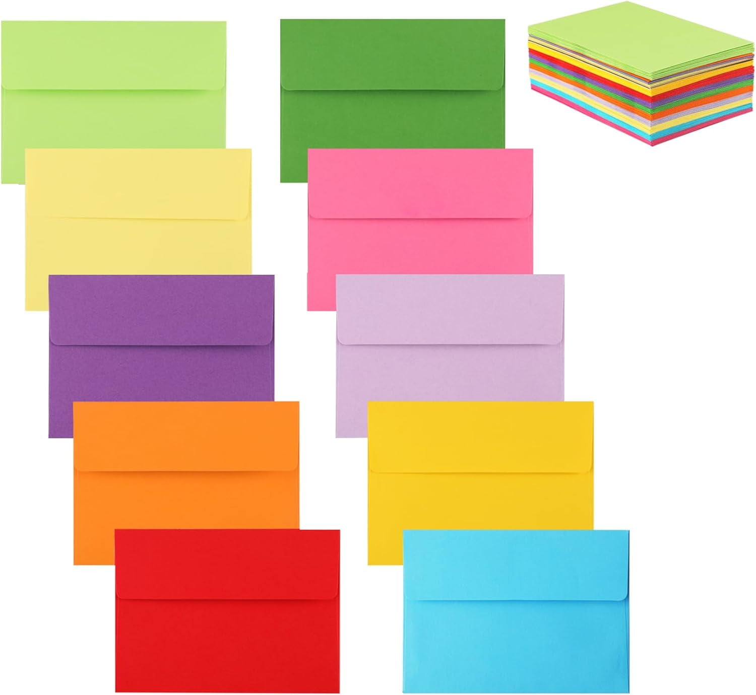 100 Pack A7 Invitation Envelopes 5.25 x 7 .25 For 5x7 Cards - Peel ...