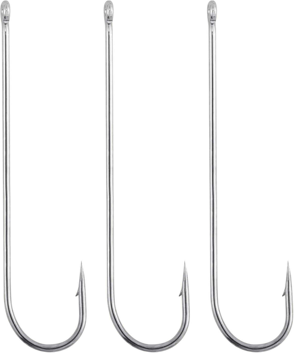 100 Pack Aberdeen Hooks Freshwater Fishing Hooks, Extra Long Shank ...