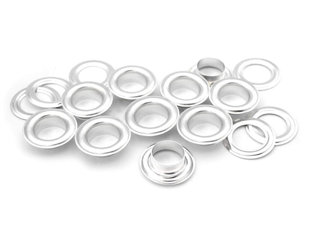 100 Pack Aluminium Grommets Eyelets with Washers for Shoes, Bead Cores ...