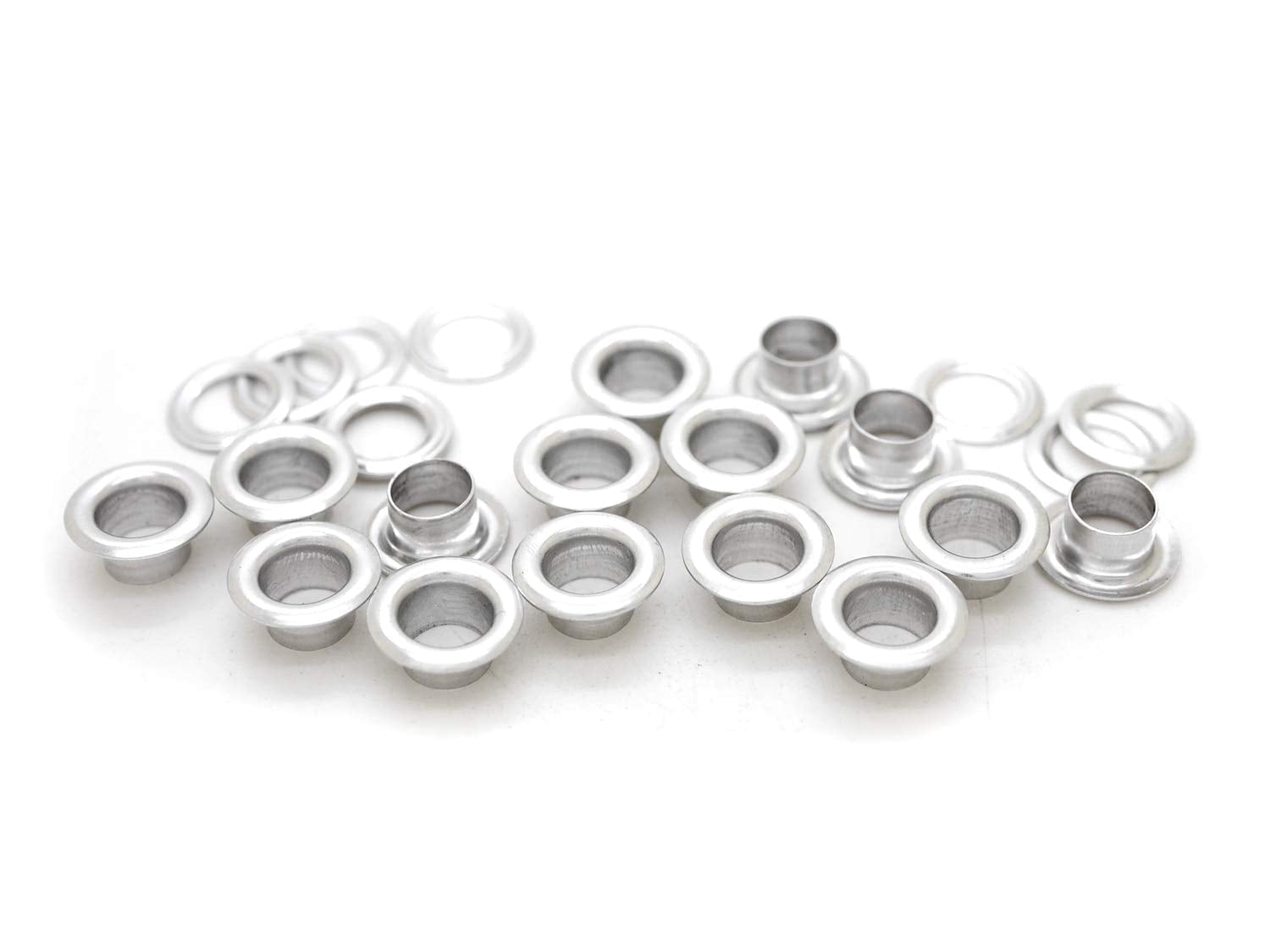 100 Pack Aluminium Grommets Eyelets with Washers for Shoes, Bead Cores ...