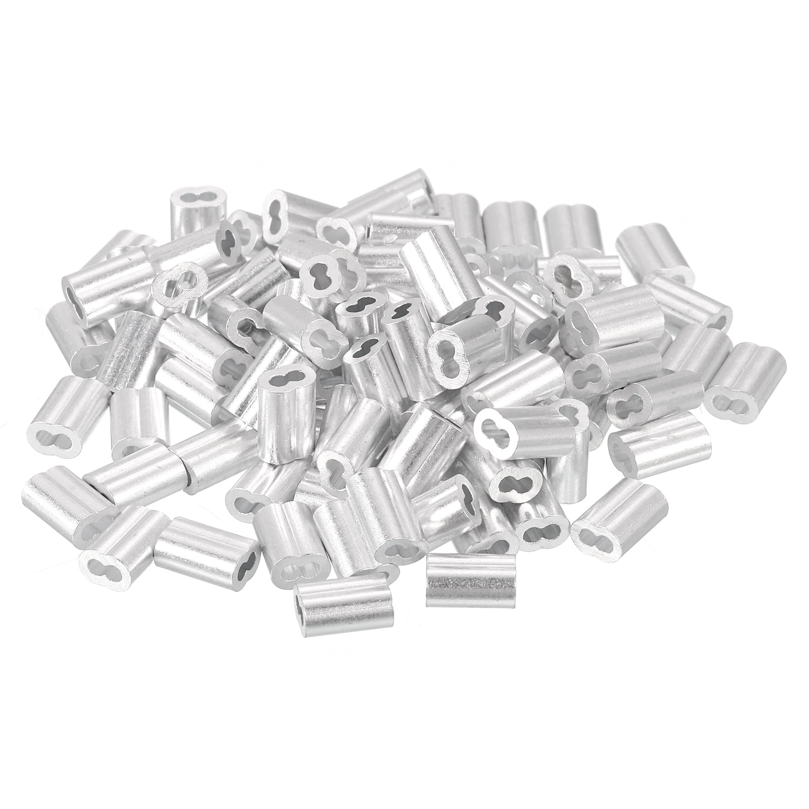 100 Pack Aluminum Crimping Loop Sleeve for 1/16" Diameter Wire Rope ...
