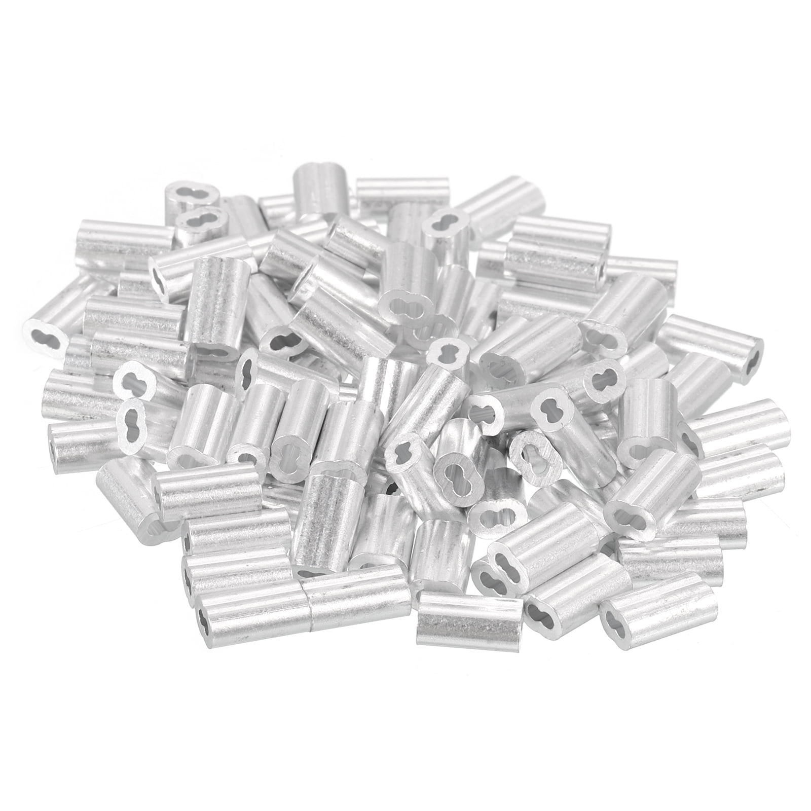100 Pack Aluminum Crimping Loop Sleeve for 3/64" Diameter Wire Rope ...