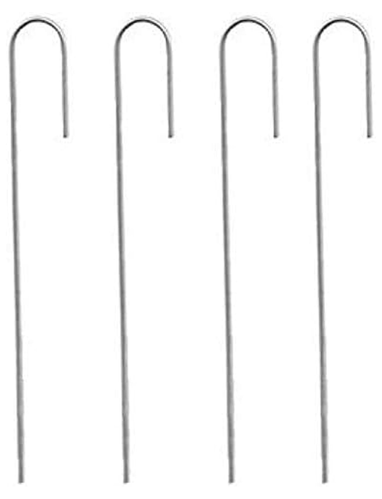 (100-Pack) Anti-Rust - 1/2" x 8'' Heavy-Duty U-Shaped Garden Securing ...