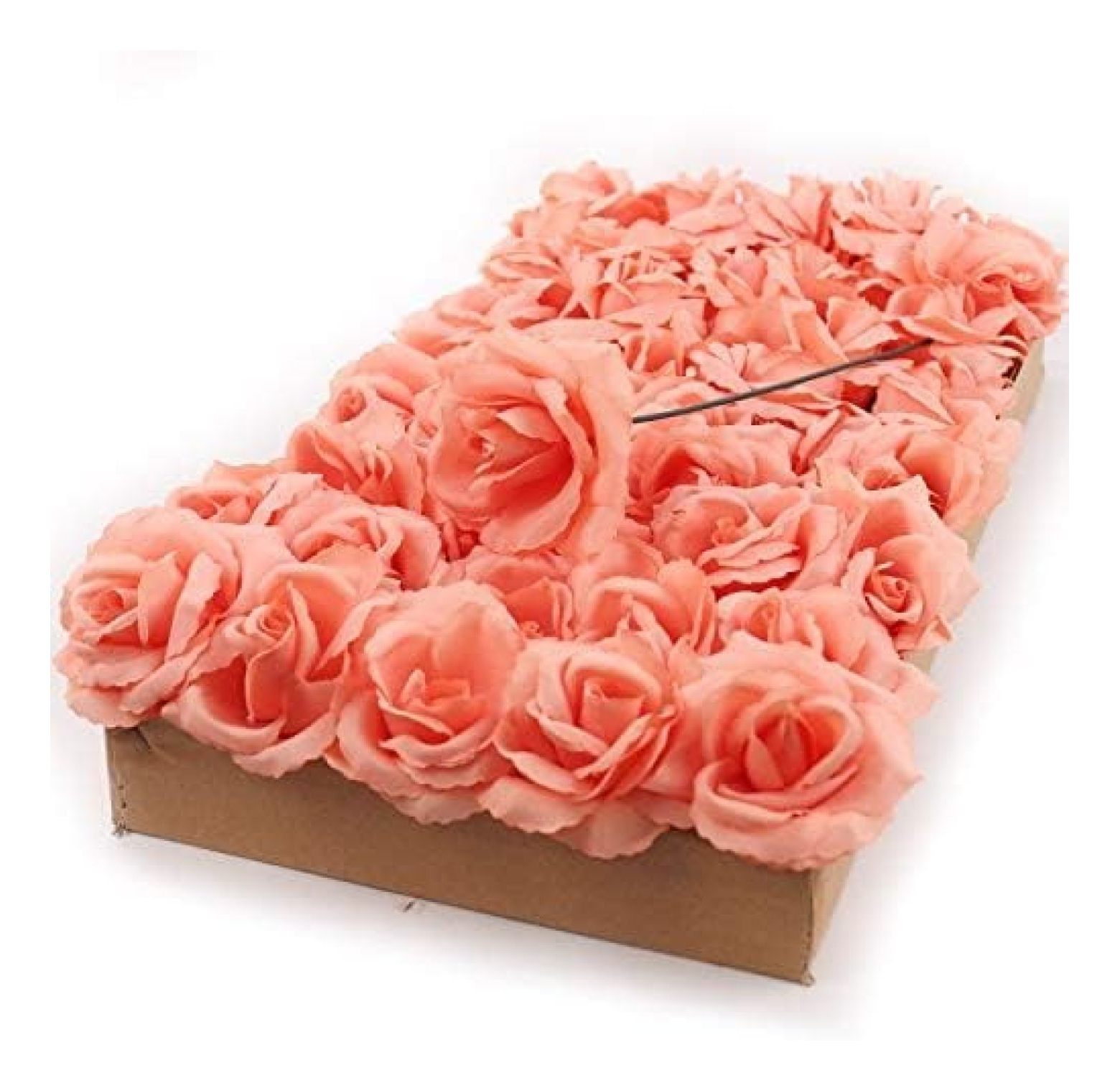100 Pack Artificial Peach Rose Picks, Flexible Stems | Florals for ...