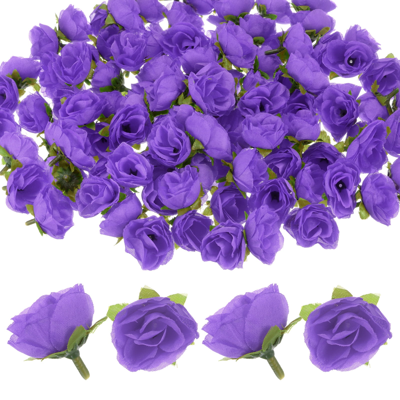 100-Pack Artificial Roses Heads, 1.2" Small Silk Faux Rose Head for ...