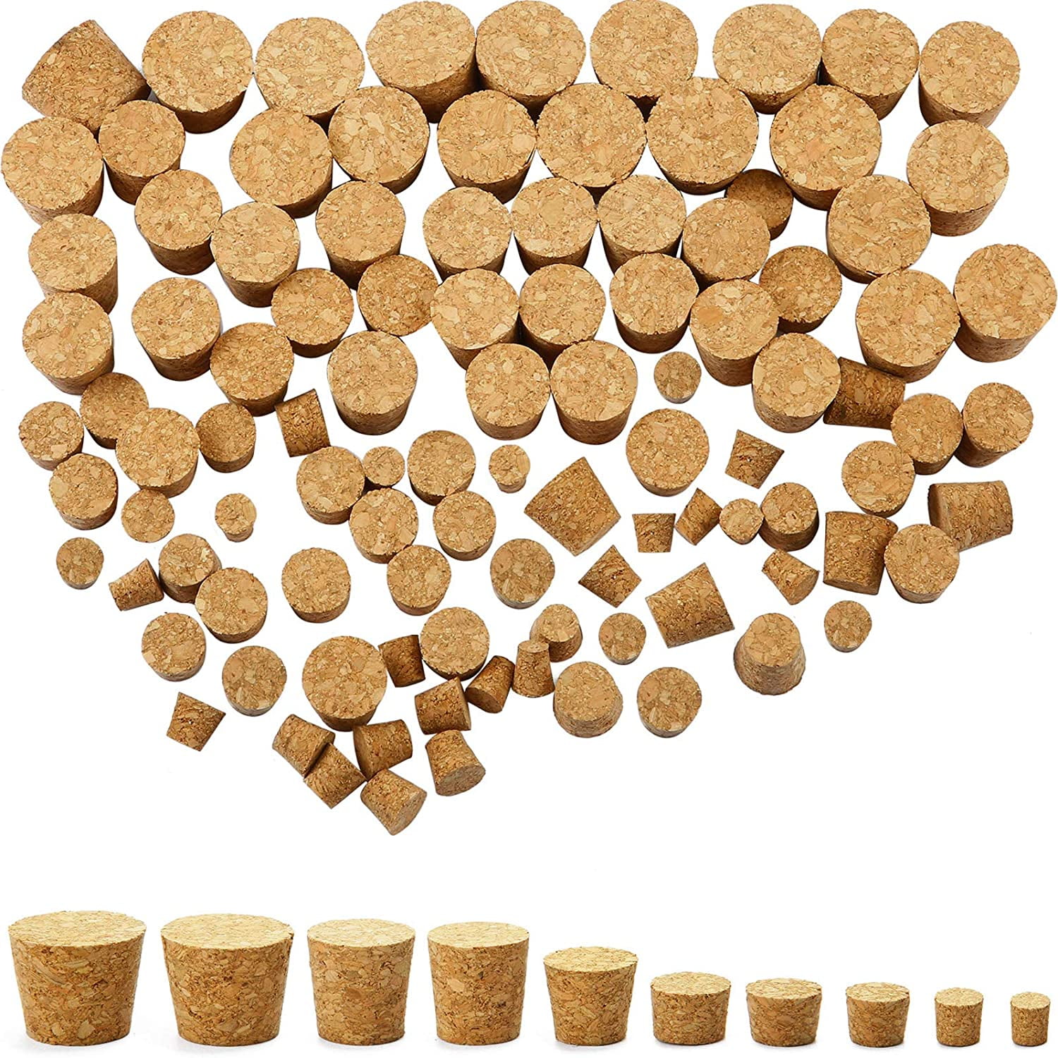 100 Pack Assorted Cork Stoppers Wine Bottle Cork Stoppers Different ...