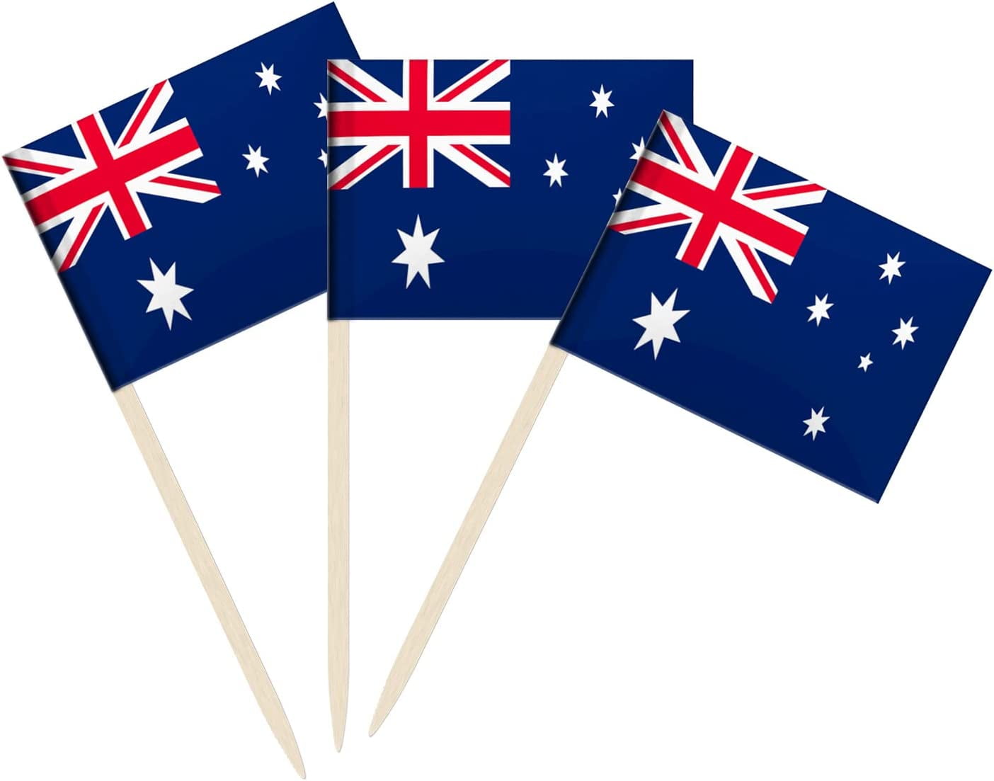 100 Pack Australia Flag Australian Toothpick Flags, Cocktail Picks Mini ...