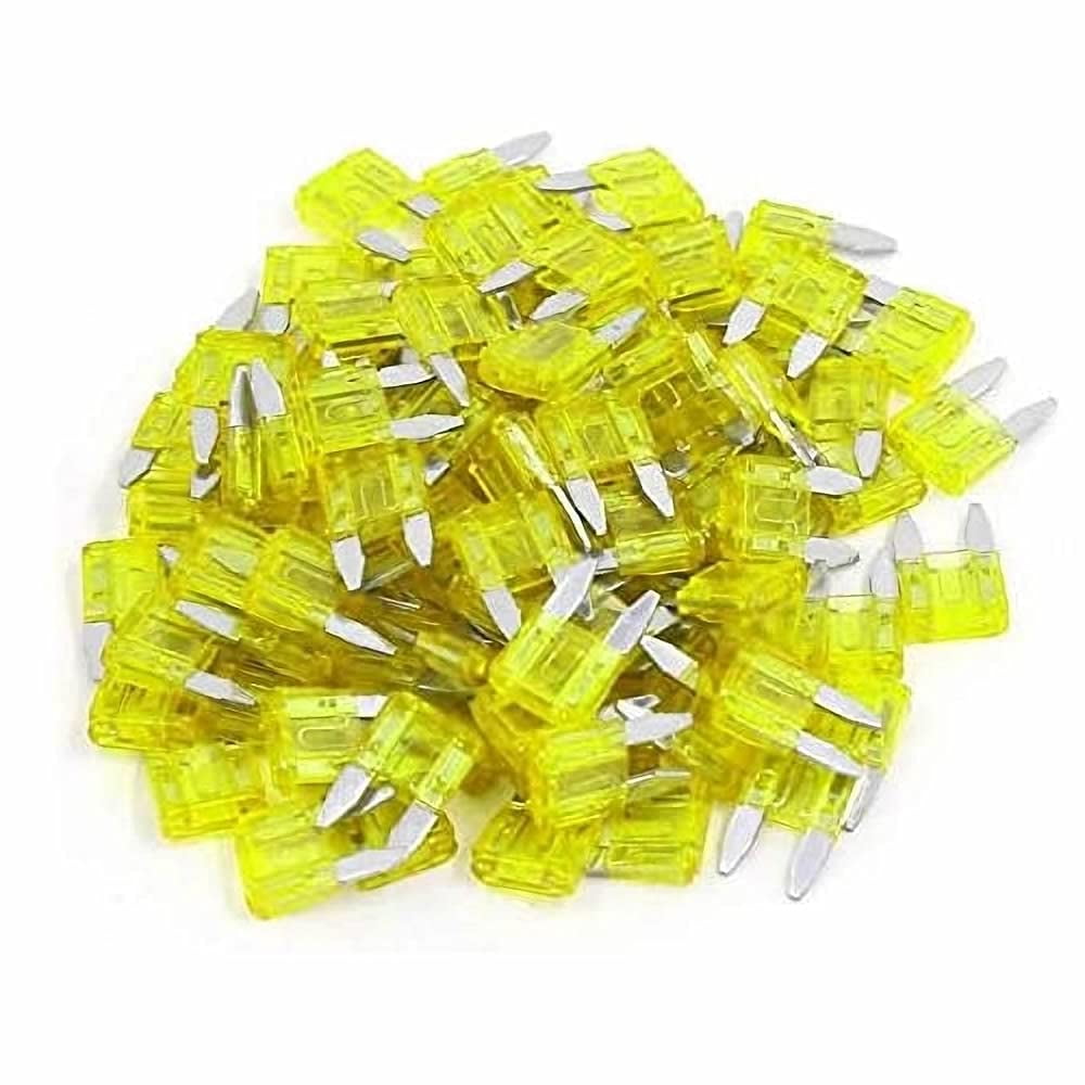 100 Pack Auto Fuses 20 AMP APM/ATM 32V Mini Blade Style Fuses 20A Short ...
