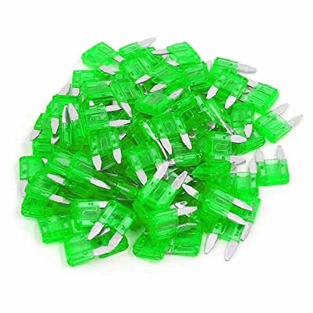100 Pack Auto Fuses 30 AMP APM/ATM 32V Mini Blade Style Fuses 30A Short ...