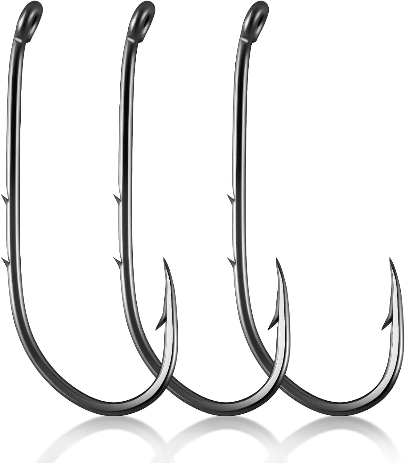 100 Pack Baitholder Hooks Freshwater Fishing Hooks, Down Eye, Offset ...