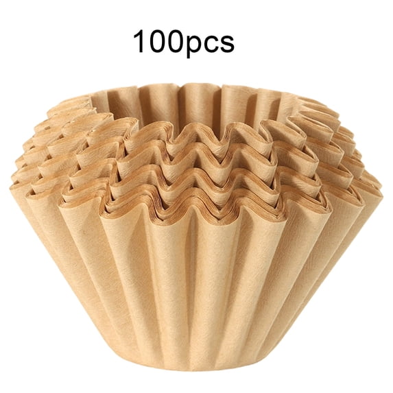 100 Pack Basket Paper Coffee Filters - Compatible with Small Coffee ...
