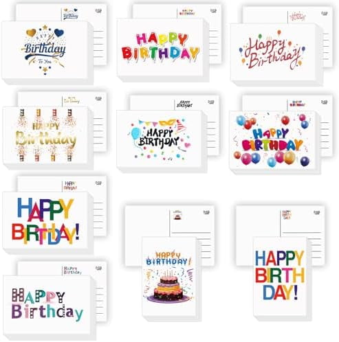 100 Pack Birthday Cards Happy Birthday Cards Assortment Bulk Birthday ...