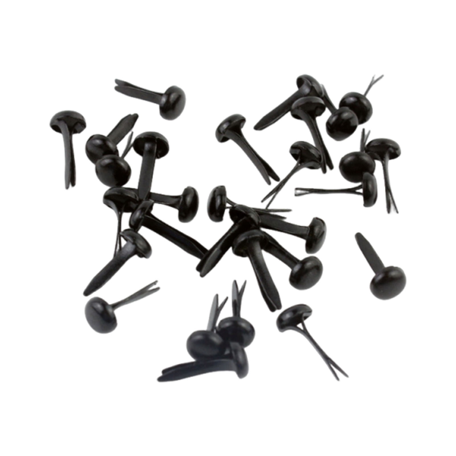 100-Pack Black Brass Paper Fasteners – 6x12mm Metal Brads for Crafts ...