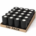 100 Pack Black Electrical Tape Waterproof, 0.75 in x 66 FT High Temp ...
