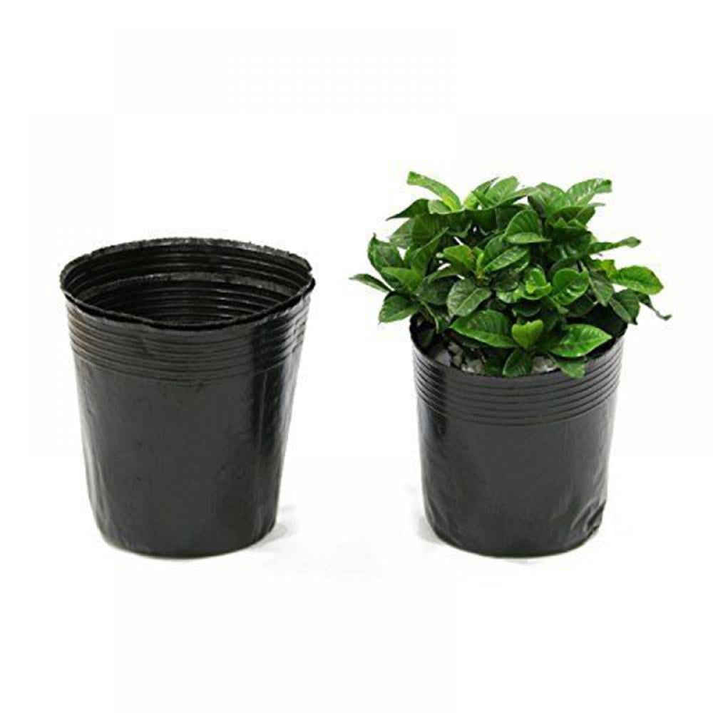 100 Pack Black Plastic Plant Nursery Pots Breathable Seed Starting ...