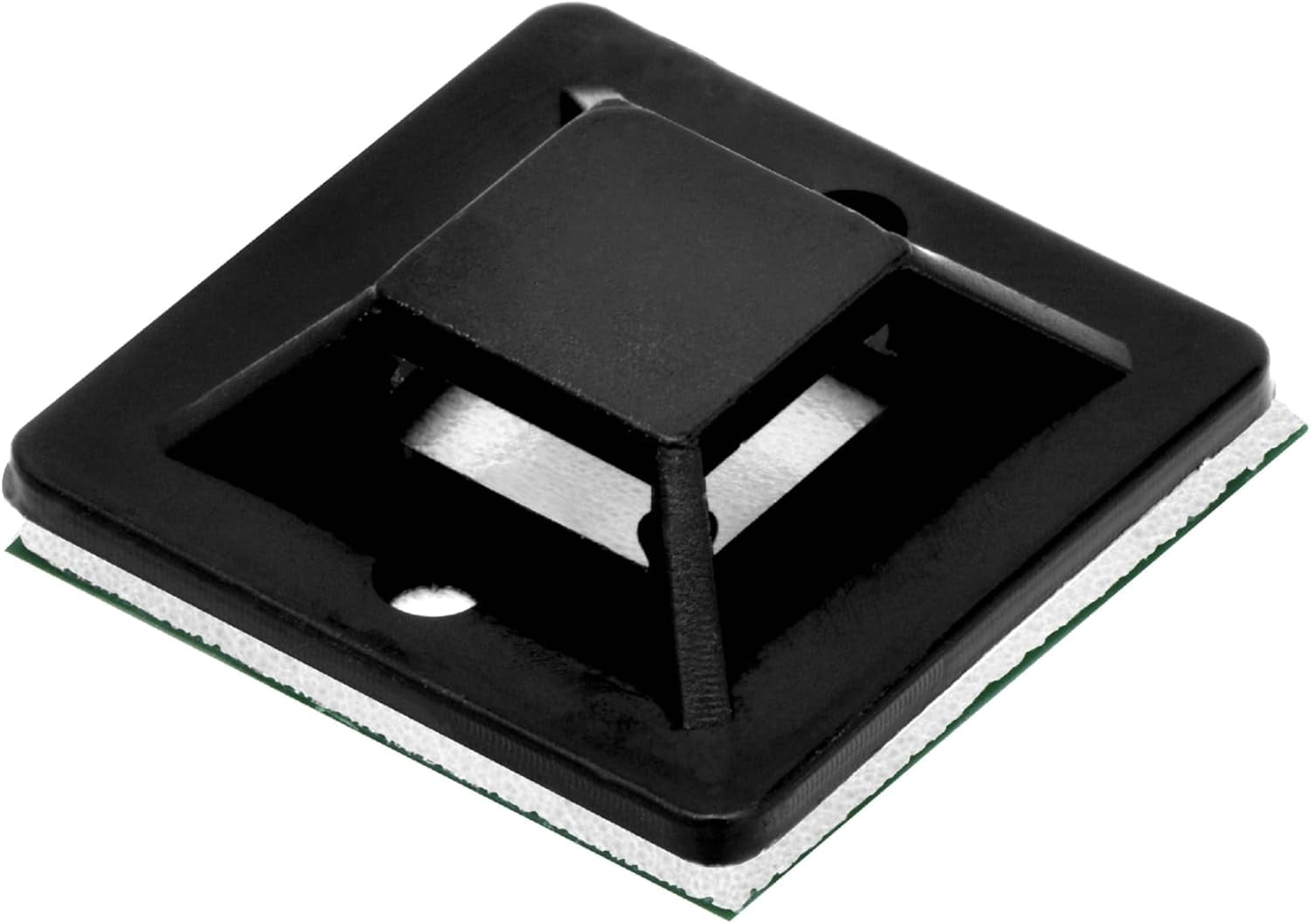 100 Pack Black Self Adhesive Cable Tie Zip Clamp Mount Clip Holder Base ...