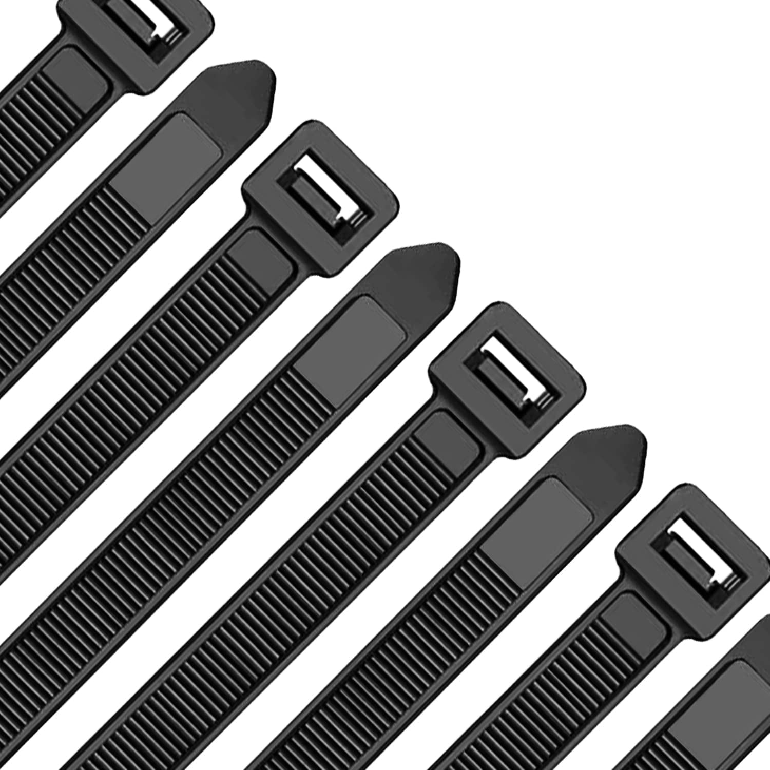 100 Pack Black Thick Cable Ties Heavy Duty Large 500mm×7.6mm Strong ...